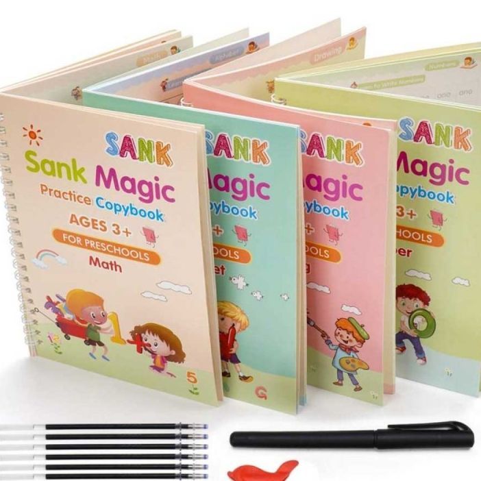 Binobees - Sank Magic books for kids - Reuseable (Set of 4 Books ...