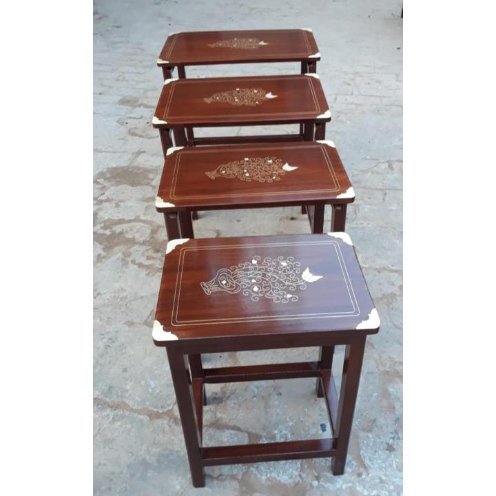 Set of 4 Chinyoti Solid Sheesham Wood Nesting Tables ( Coffee Tables ...