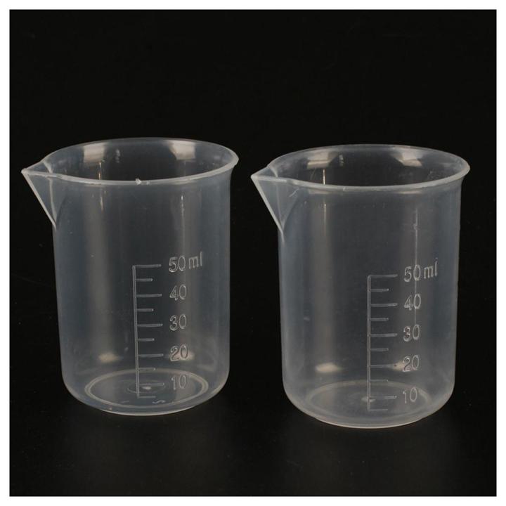 LKPCIGCXM 4 Pcs 50 Ml Laboratory Plastic Water Measuring Cup ...