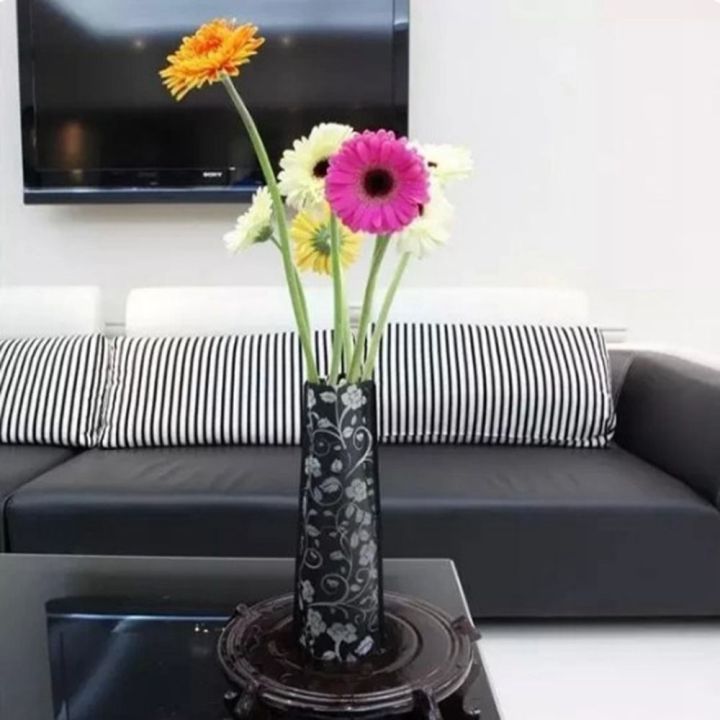 Creative Foldable PVC Folding Vase Reusable Cute Cartoon Flower Vase ...