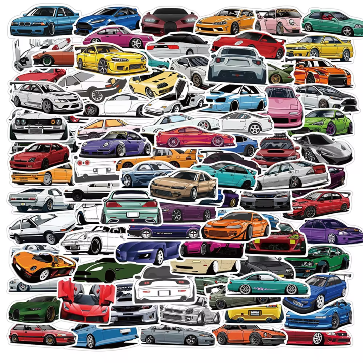 10/50/100PCS JDM Racing Stickers | Cool Retrofit Car & Motorcycle ...