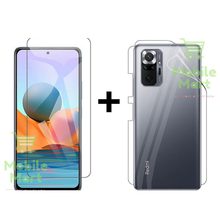 Xiaomi Redmi Note 10 Pro Glass Protector simple Tempered Glass + Back ...