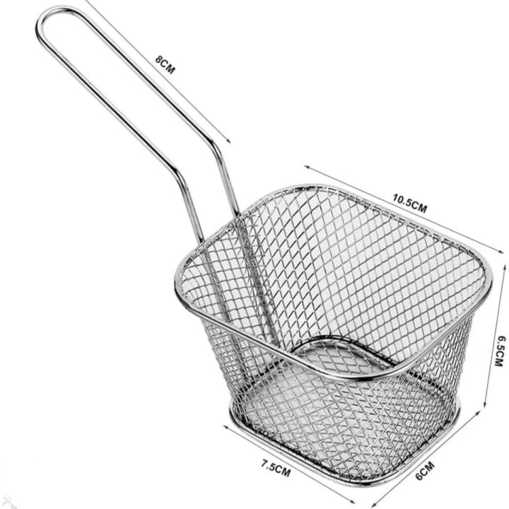 RN Stainless Steel Mini Frying Basket Frying Basket Set French Fries ...