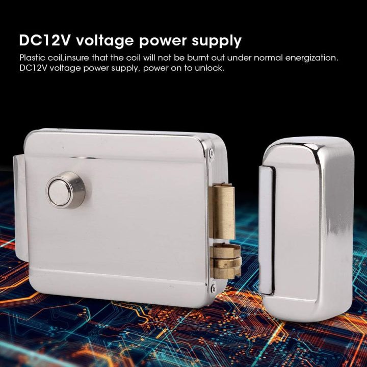 Electric Control Lock, DC12V Single Headed Electric Control Lock Anti ...