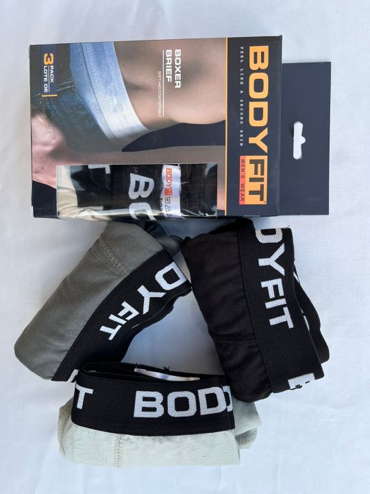 3 Pcs (1 Box) For Men Body Fitt Boxer Underware Made in Pakistan Export ...
