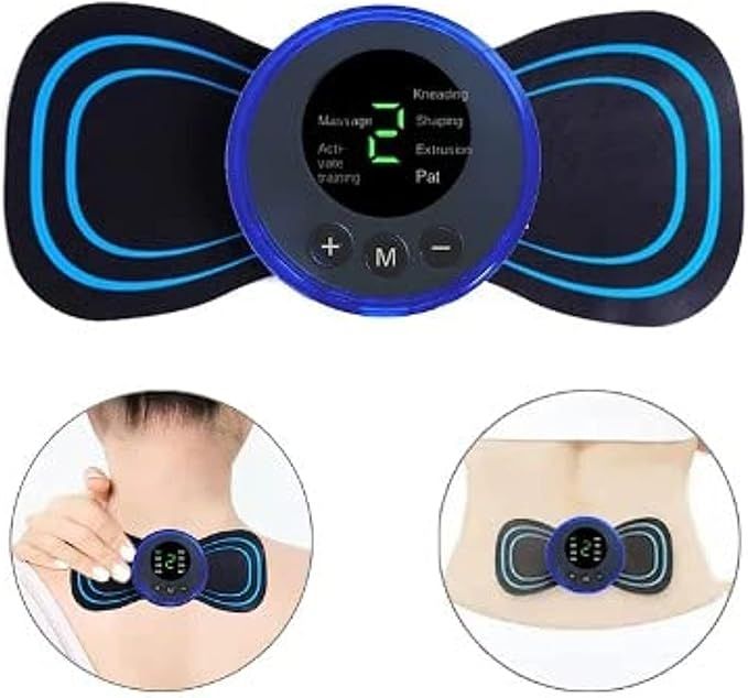 Mini Butterfly Massage Machine | EMS Neck & Shoulder Massager ...