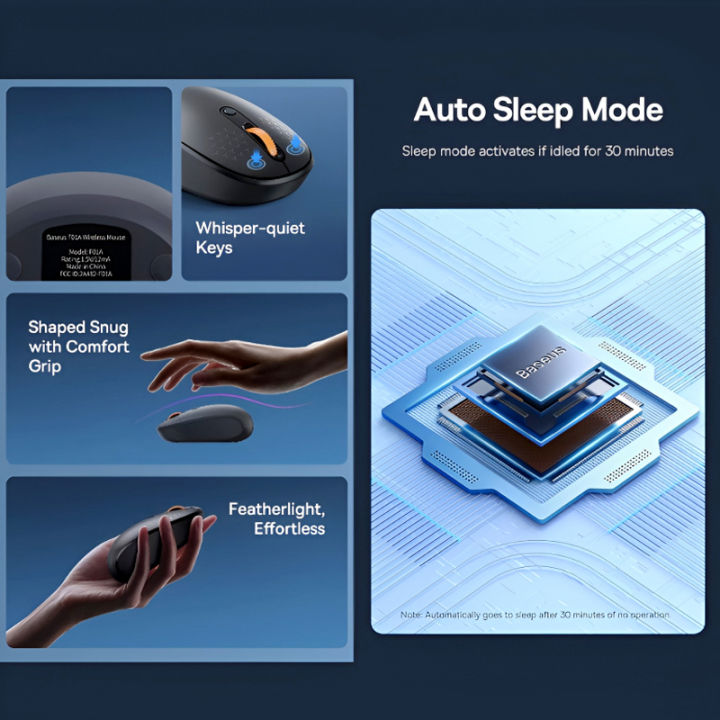 Compact Silent Click Comfortable Design Wireless Mouse with Adjustable ...