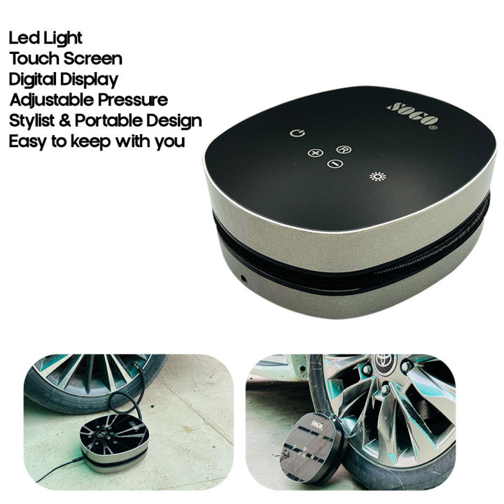 SOGO Digital Tyre Air Inflator with Torch and Touch Screen - 120 PSI ...
