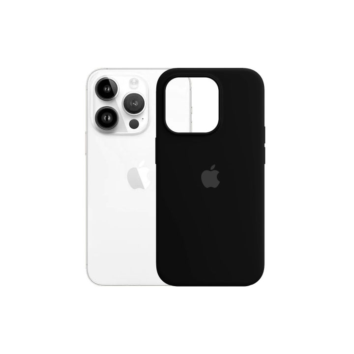 Iphone 14 Pro Original Official Soft Silky Case (Black), Protective ...