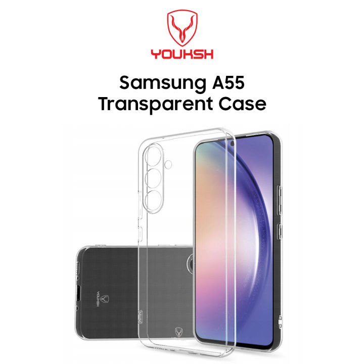 Youksh Samsung A55 - Transparent Jelly Back Cover With Camera ...