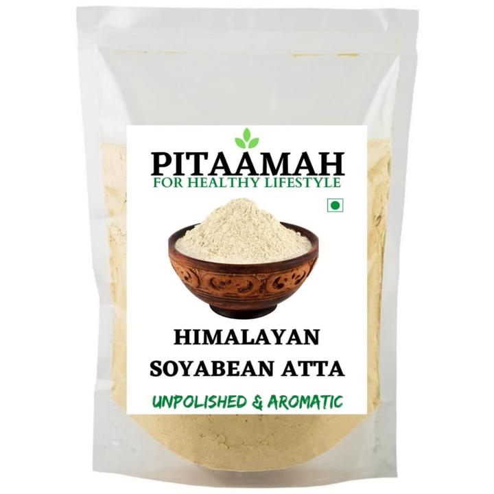 Organic Soyabean Atta | Soyabean flour | Stone Ground Soya Bean-454gm ...