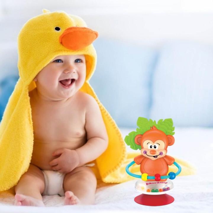 Baby Rattle Set Cute Soothing Toy With Suction Cup Puzzle Enlighten 1 ...