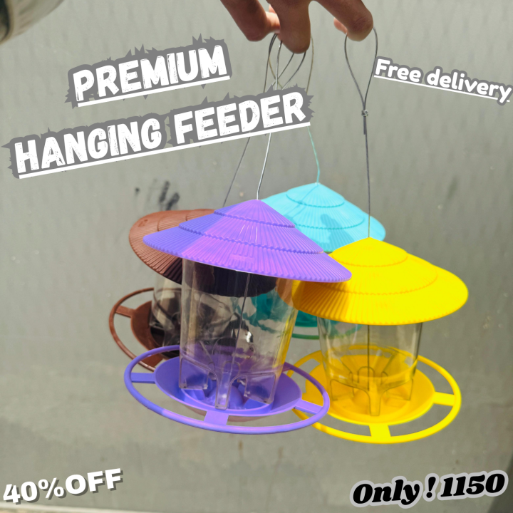 Premium Hanging Bird Feeder – Durable Plastic Seed Dispenser for ...