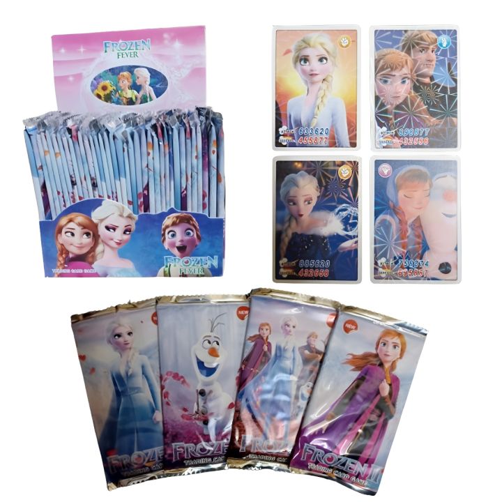 Frozen Fever Trading Cards Pack – 32 Cards Total | Holo, Rare & Common ...