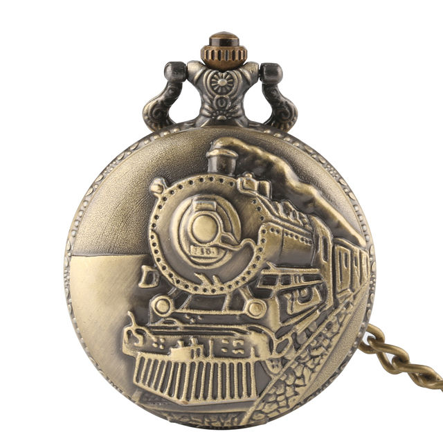 Noctilucent LED Flash Quartz Pocket Watch Unique Bronze/Silver/Gold ...