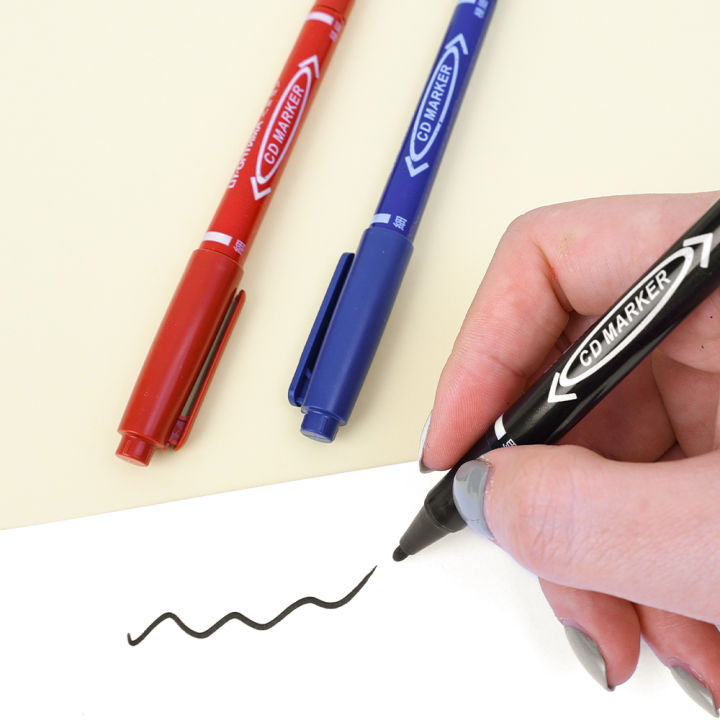 Three Color Double Head Marker Pen Water-Based Oily Customized Simple ...