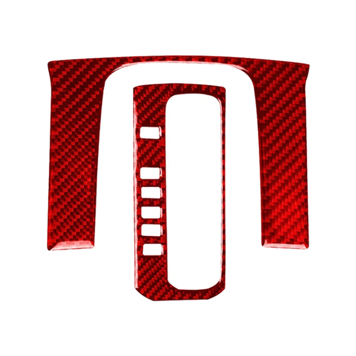 ABS Red Carbon Fiber Gear Shift Panel Cover Trim Decor Sticker for 10Th ...