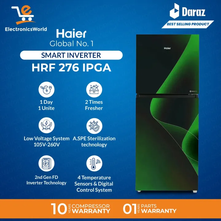 Haier Refrigerator 1 Touch Control | Model HRF-276 IPGA/IPRA | Smart ...