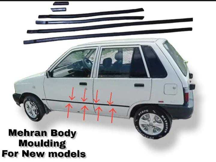 Suzuki Mehran Door Moulding Exterior Body Moulding 6pcs Of Door Stripes ...