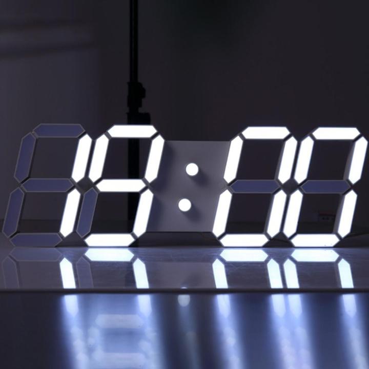 3D LED Digital Clock wall Glowing Night Mode Adjustable Electronic LED ClocK | Daraz.pk