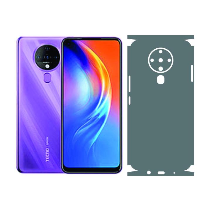 Tecno Spark 6 Back RHINO-0012 SILVER Sheet Anti-stain Wrap Cover | Daraz.pk