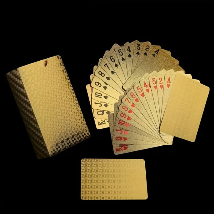 Acrylic Gold Foil Plastic Playing Card PVC Gold Tuhao Gold Waterproof ...