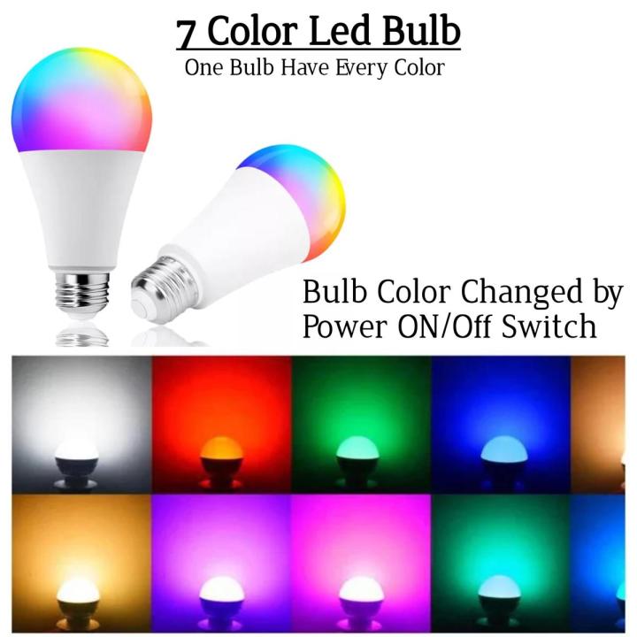 Multi Color Changing RGB Bulb Without Remote RGB Light Bulb E27 LED ...