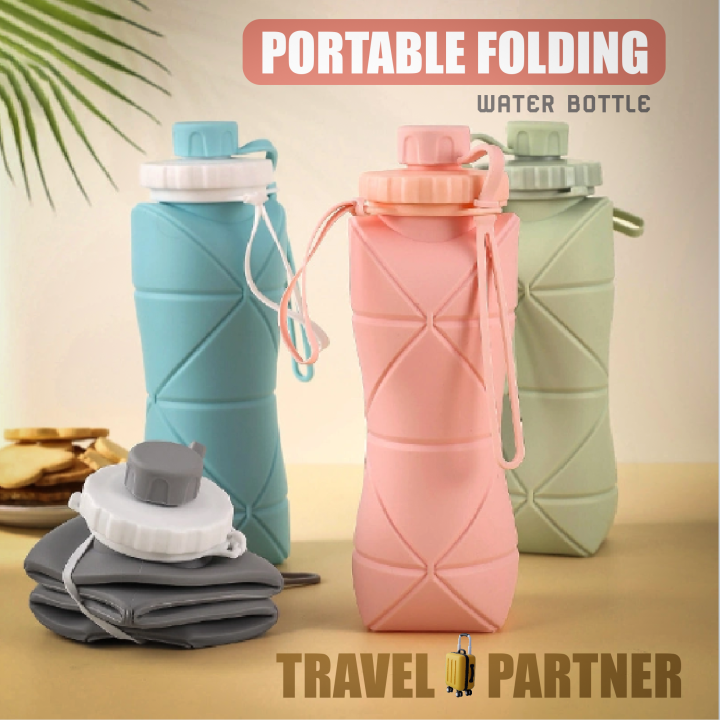 Silicon Portable Folding Bottle 600ml BPA Free Food Grade Material ...