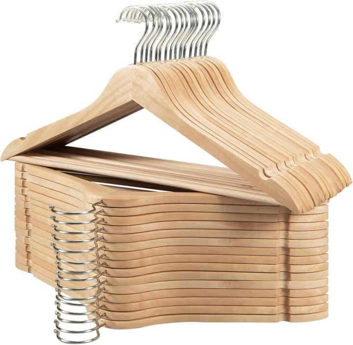 Pack Of 1, 3, 6, 10, 12 or 24 Fiber Suit Hangers with Non Slip Pants ...