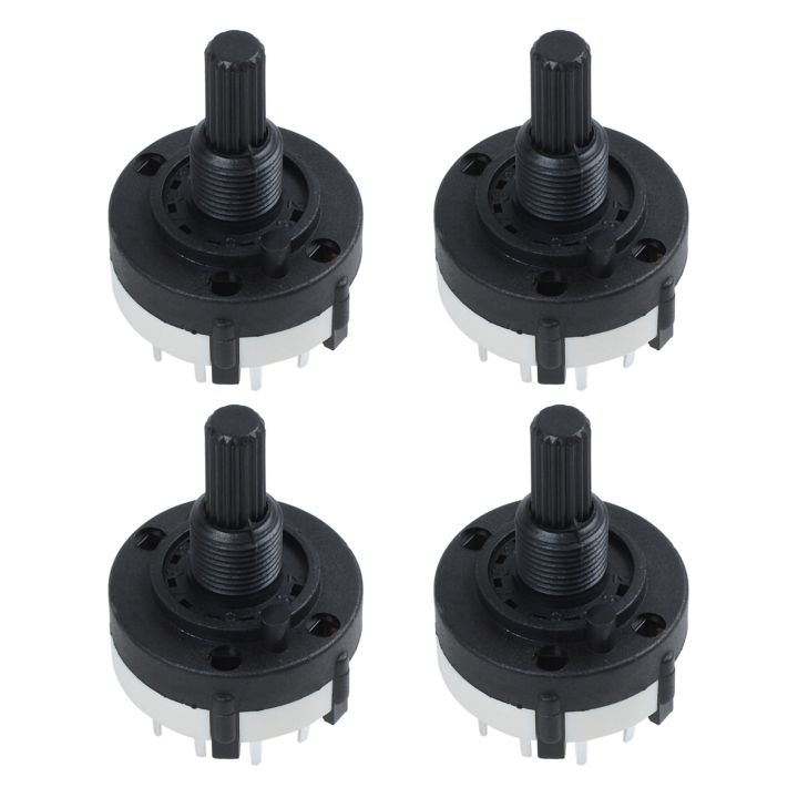 4X 3P4T 3 Pole 4 Position Single Band Selector Rotary Switch W Knob ...