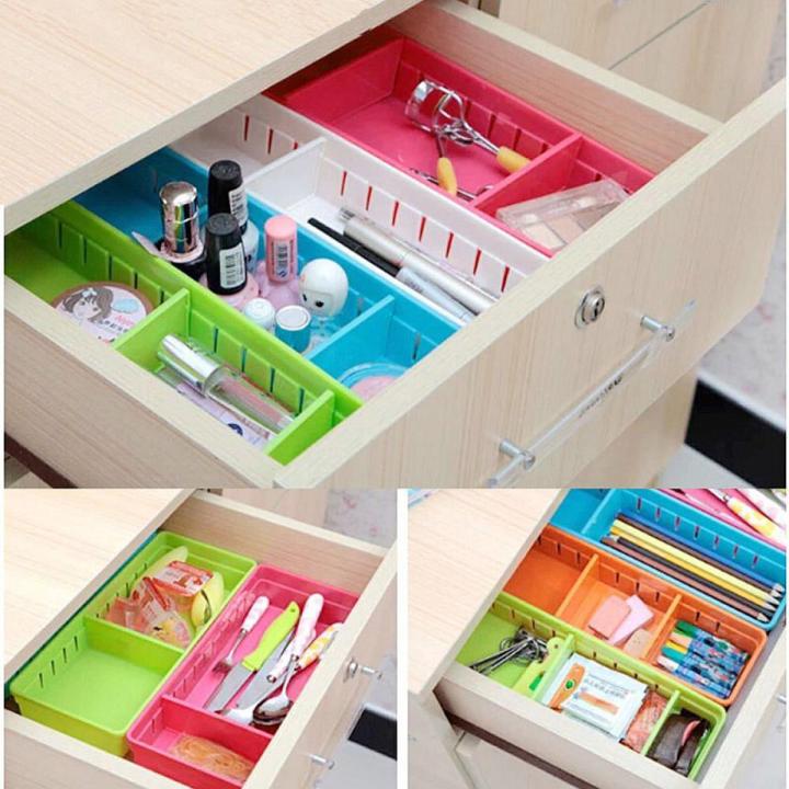 Adjustable Drawer Organizer Home Kitchen Divider Makeup Storage Box ...