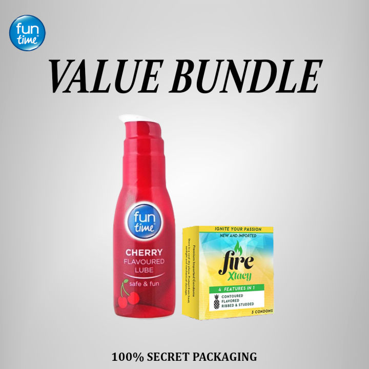Funtime Pack of 2 Fire Xtacy 3's and Cherry Lube 75ml | Daraz.pk
