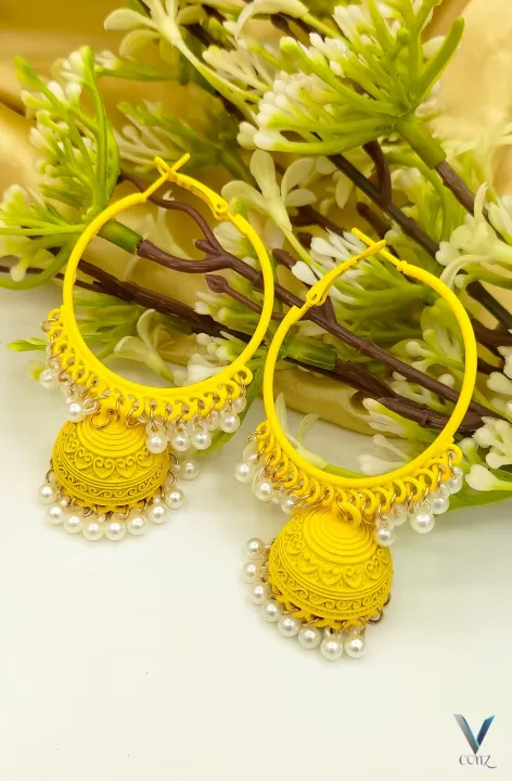 🌺Fancy China gajra Bali Jhumki 🌺 🌸Available in Nine Colour's | Daraz.pk