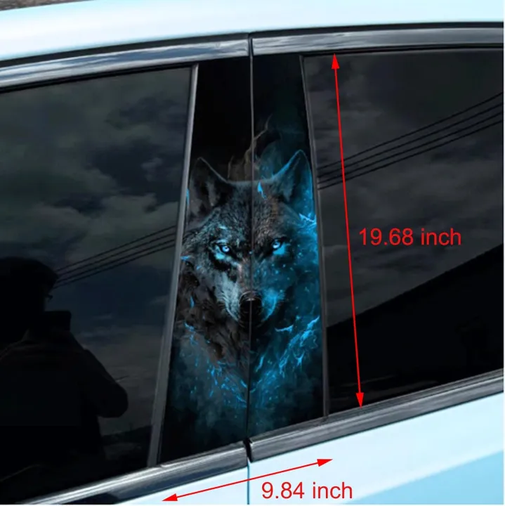 2pcs/1set Car B Pillar Sticker Decal Upgraded Vinyl Car Decals Body ...