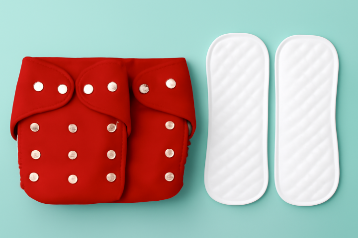 Pack of 4 Reusable Baby Cloth Diapers with 2 Inner Absorbing Pads | 2 ...