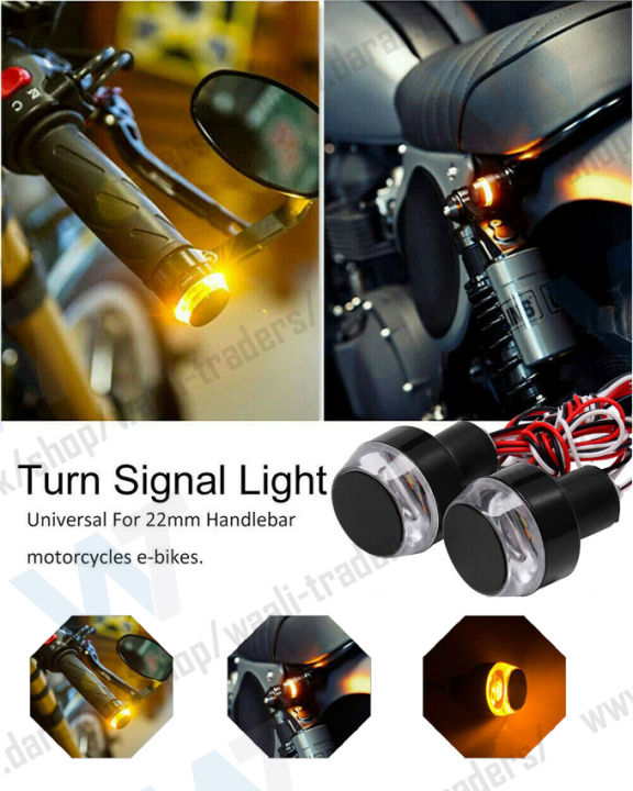 Bike Handle Grip LED Lights for Handle End Bar Pair For All Bikes ...