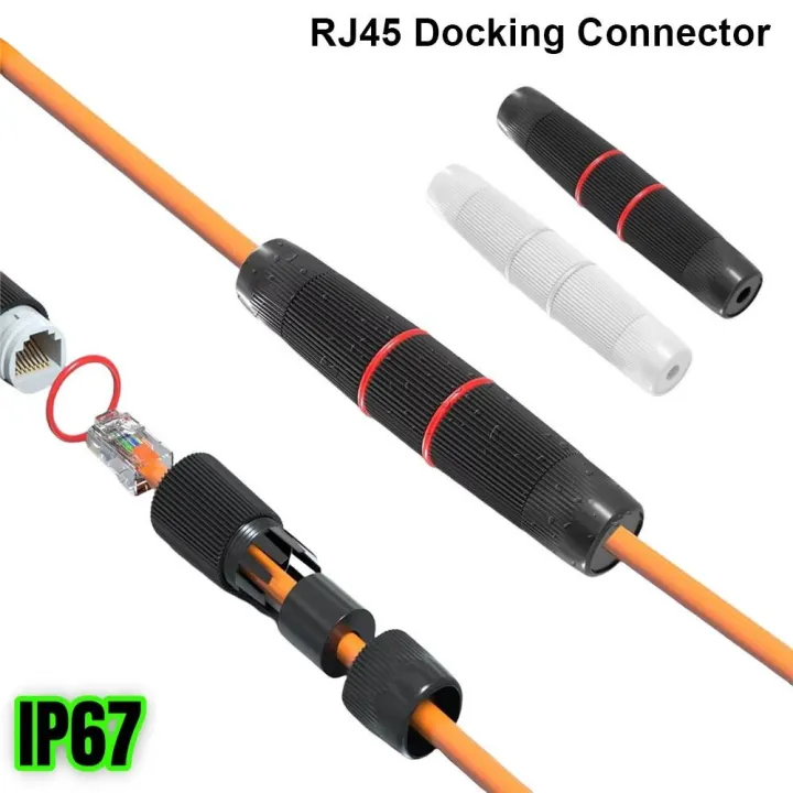 1Pcs New Straight-through RJ45 Docking Connector Double Head Waterproof ...