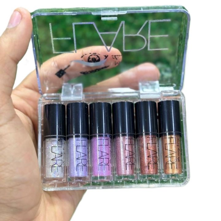 Liquid Glitter Eyeshadow Soft And Glaring Eyeshadow 6 Colors Liquid Eye ...