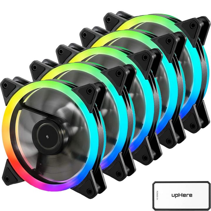 upHere 120mm RGB Series Case Fan,Quiet Edition High Airflow LED Case ...