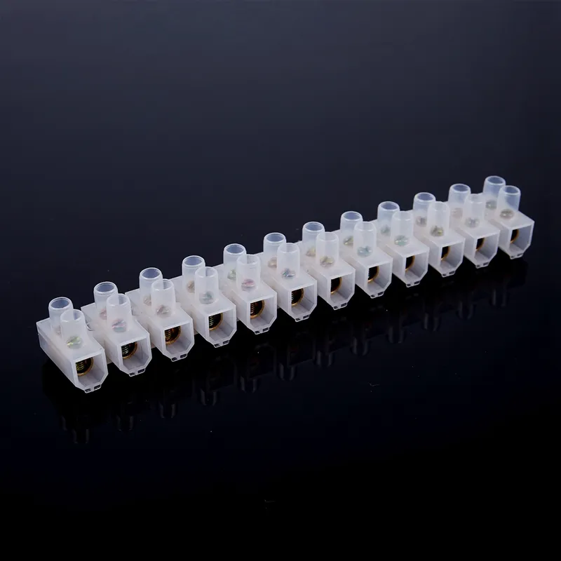 2X 60 Amp - 12 Way Strip Terminal Block Strip - Electrical Wire ...