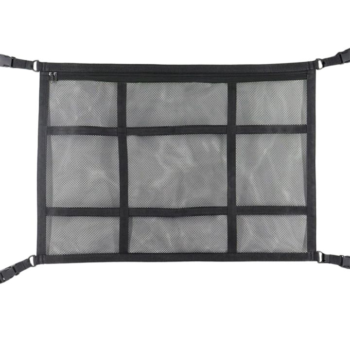 Car Ceiling Storage Net Pocket 90X65cm Car Roof Interior Cargo Net ...