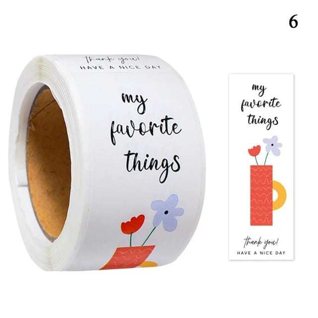 Thank You Sticker Small Business Gift Box 100Pcs/roll Packaging Decor ...