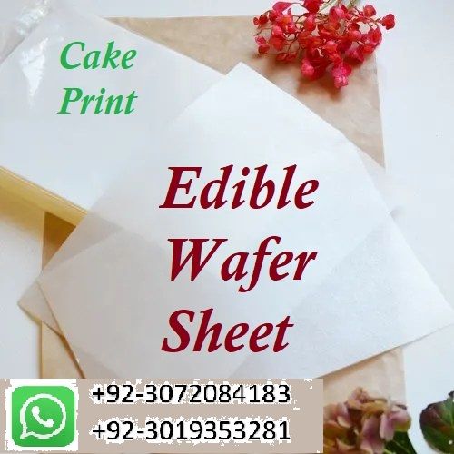 Edible Wafer Paper 25 sheet in a packet use for edible cake printing ...