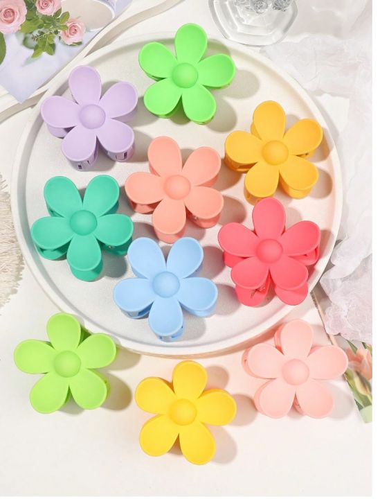 Wholesale Plastic Hair Claw Clips Set - Candy Color Matte Finish Hair ...