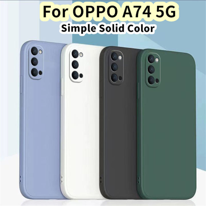 Original For OPPO A74 5G Silicone Full Cover Case Antifouling Phone ...