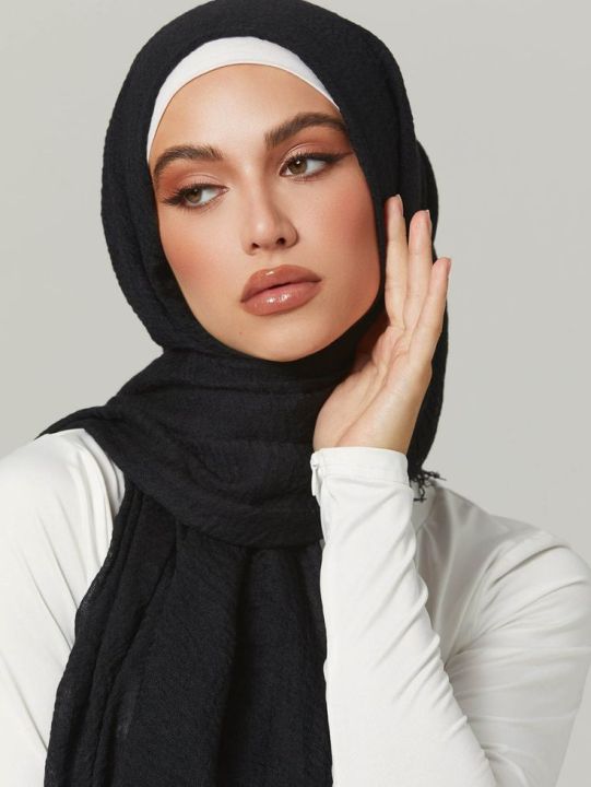 Chiffon Hijab Scarf for Girls| Soft & Breathable Chiffon-Crow Georgette ...