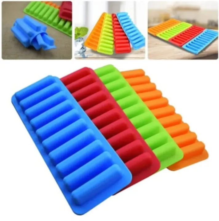 10-Grid Silicone Ice Cube Tray – Non-Stick Mold for DIY Ice, Biscuits ...