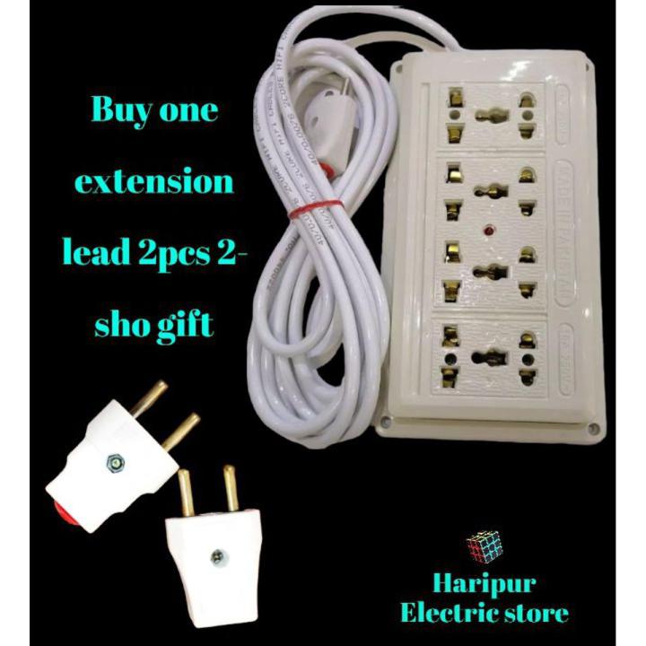 Extension board with 8 sockets (4simple+4 universal socket) long wire ...