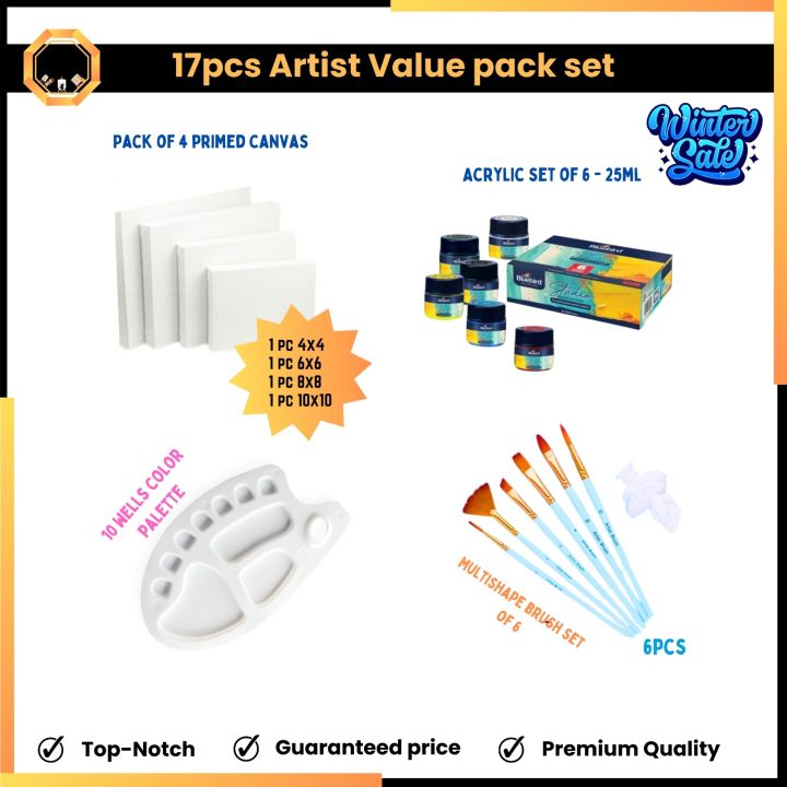17 Pcs Artist Value Pack Complete Sketching & Painting Kit ...