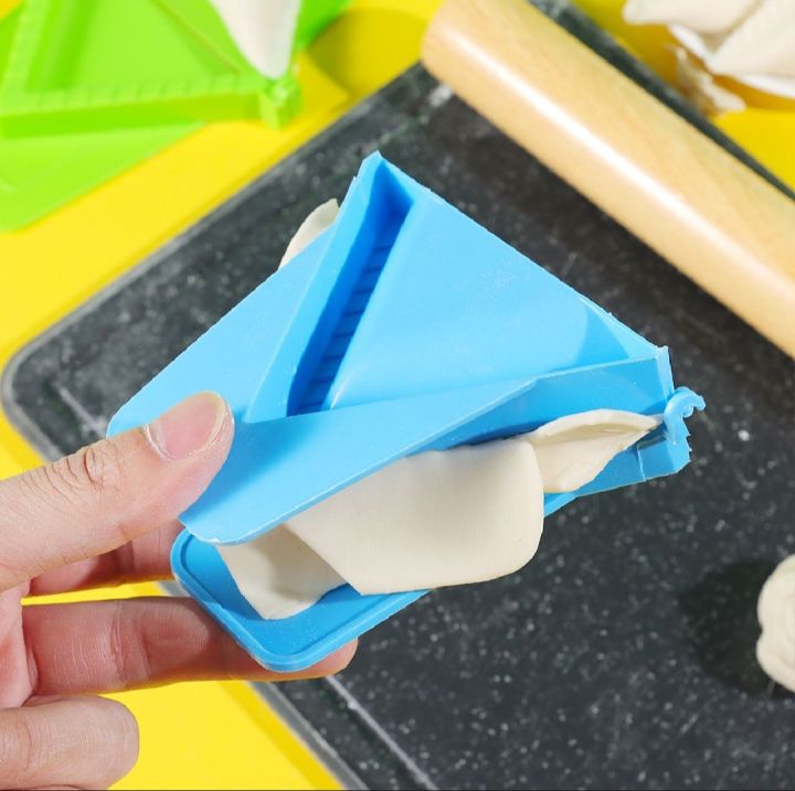 Triangle Samosa & Dumpling Maker Mould Set – 3-Piece Hinged Dough Press ...